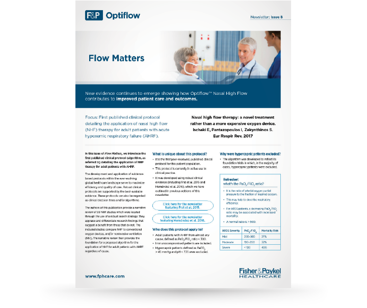 Optiflow™ Nasal High Flow | Fisher & Paykel Healthcare